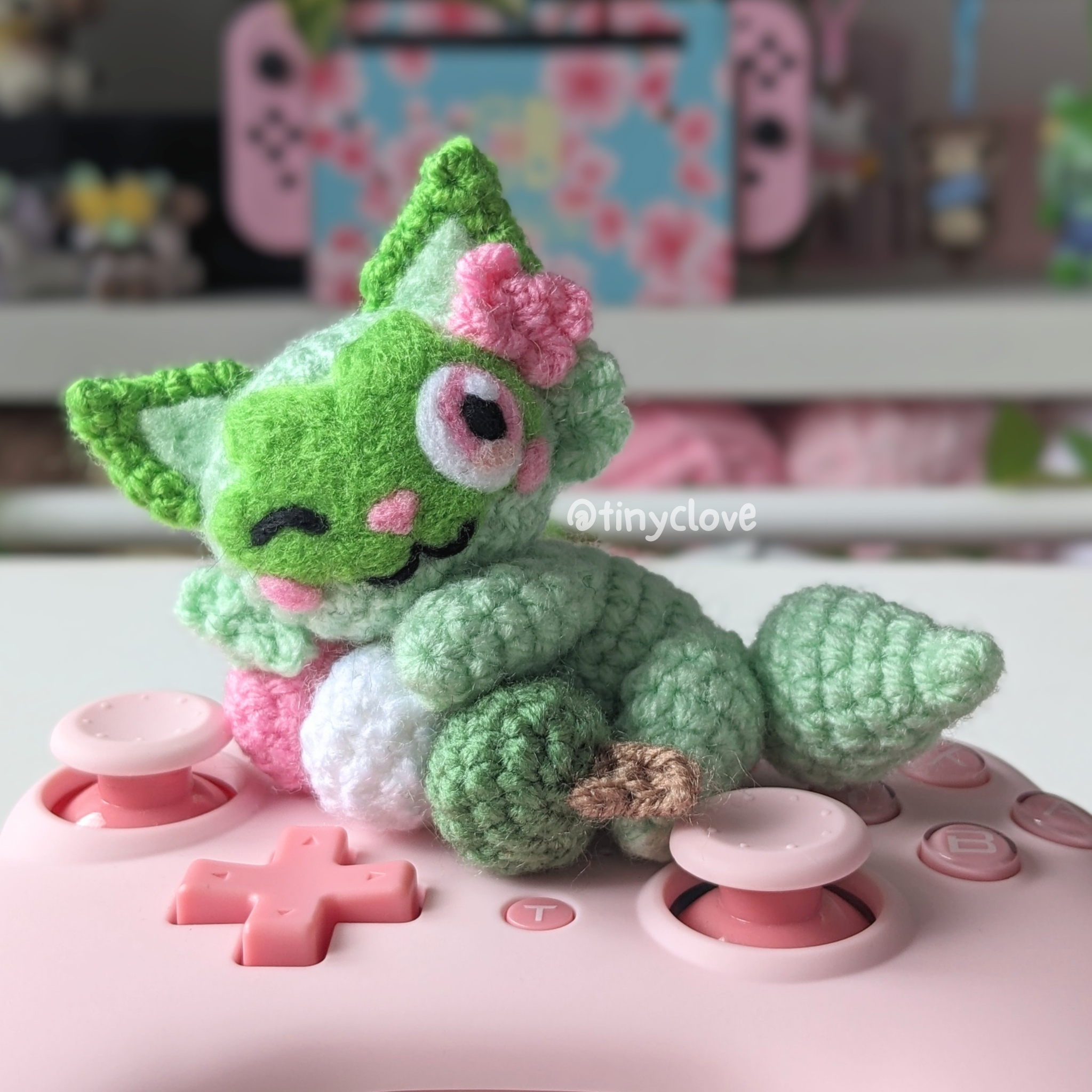 Pokemon Sprigatito Crochet Pattern - TinyClove